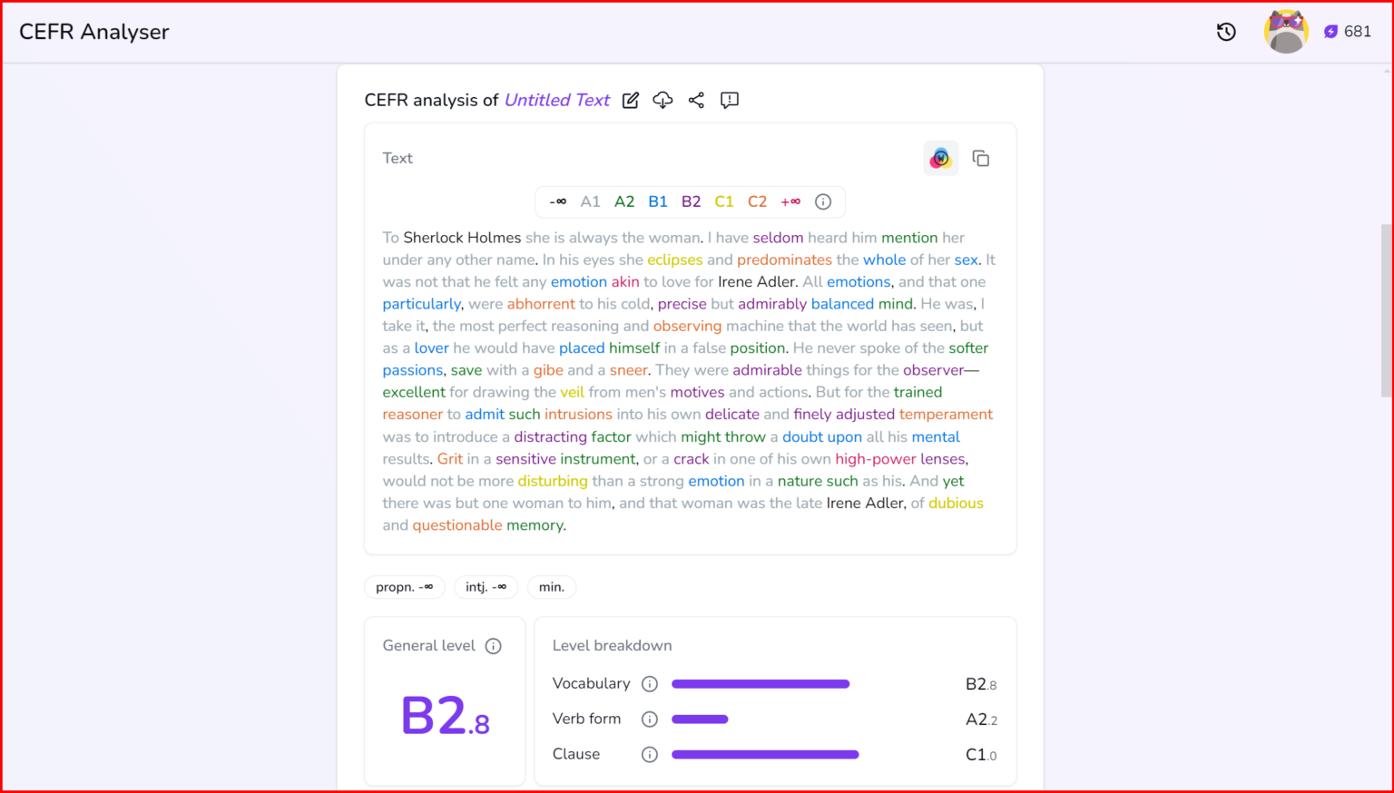 Cefr Checker - Cathoven