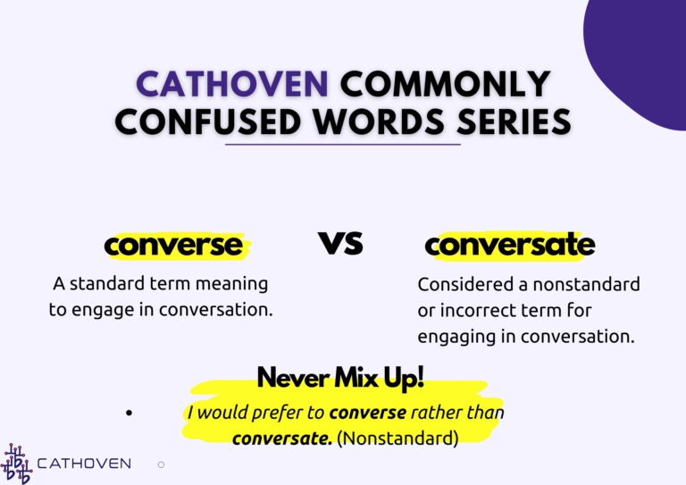 Conversate vs converse - Cathoven
